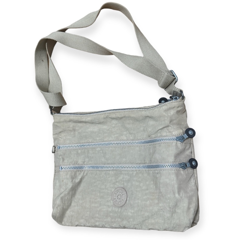 Kipling Alvar Solid Taupe Slate Grey Crossbody Bag - Gem